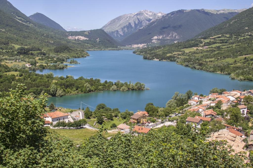 Barrea on Lake Barrea - An Italian Medieval Settlement, Barrea, Italy