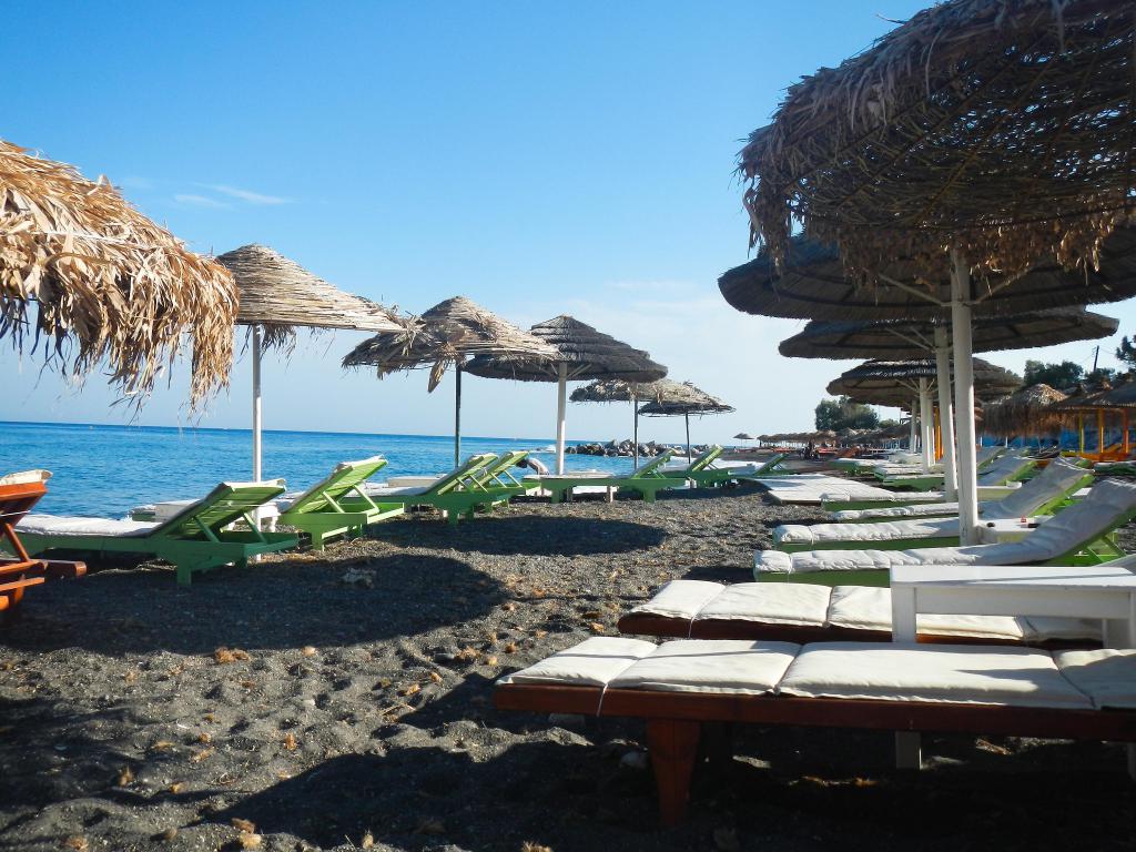 Perissa Black Sand Beach, Santorini