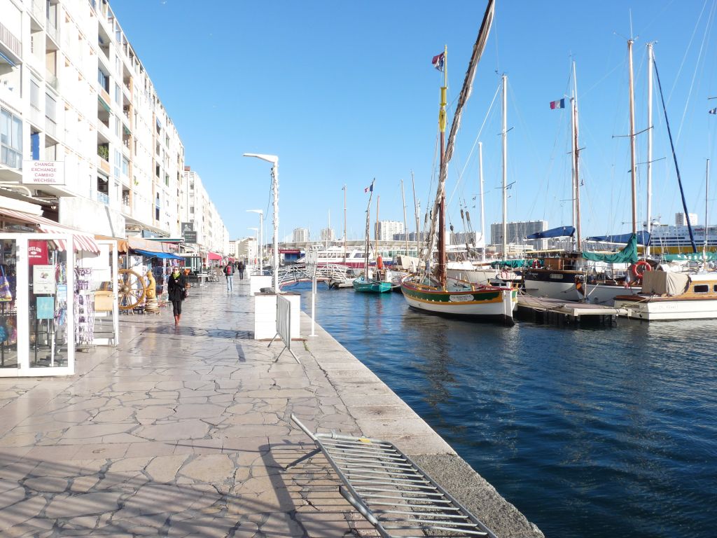 Toulon Port Wall Mural Yachts In Toulon Port, France, With Small Boat